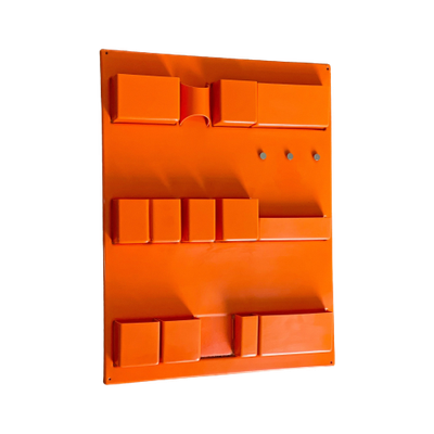 Space Age Oranje Uten Silo Wandrek / Opbergrek / Wand Organizer, 70S ...