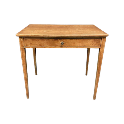 Klein Grenenhouten Tafel Of Bureau Met Brede Lade | Bureau | Reliving