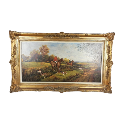 G. Parmentier - Groot Jachttafereel | Schilderij | Reliving