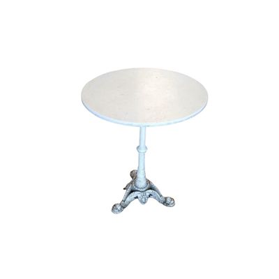 Vintage Frans Tuintafel (Rond) Met Gietijzeren Voet | Tafel | Reliving