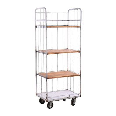 Vintage Rolstelling / Rolcontainer | Oud Winkelrek| Industriele ...