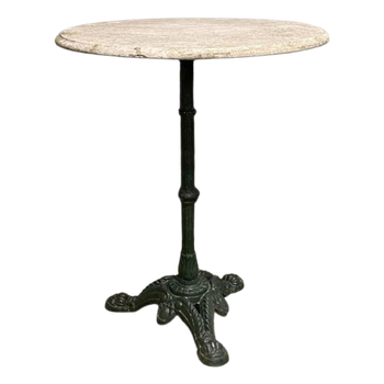 Franse Ronde Tuintafel, Betonnen Tafelblad, Gietijzeren Poot ...