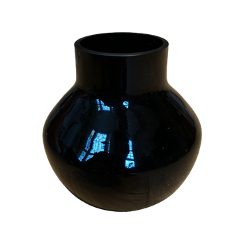 Zwart Glazen Vaasje | Vaas | Reliving