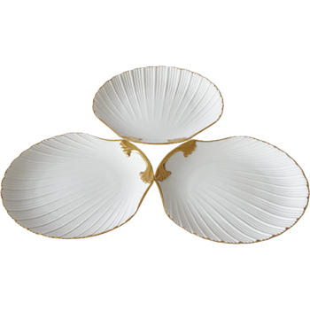 Gold Plated Shell Plates Made In Limoges France Price/Set | Servies ...