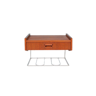 Vintage String Wand Ladekast Teakhout, Zweeds Wandkastje |Commode ...