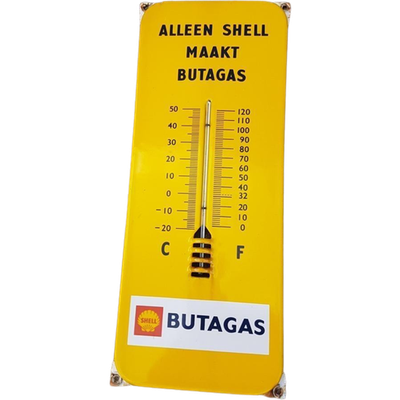 Emaille Bordje, Thermometer Van Shell ⛽ | Overig | Industrieel | Reliving
