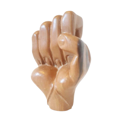 Houtsnijwerk Fuist Hand Boks Volhout Beel Vintage | Beeldje | Vintage ...