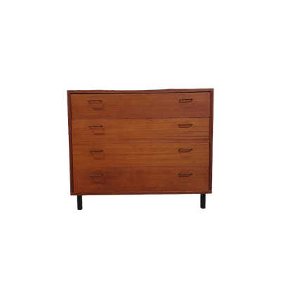 Vintage Teak Ladenkast Wandkast Gangkast Kast Met 4 Laden | Ladekast ...