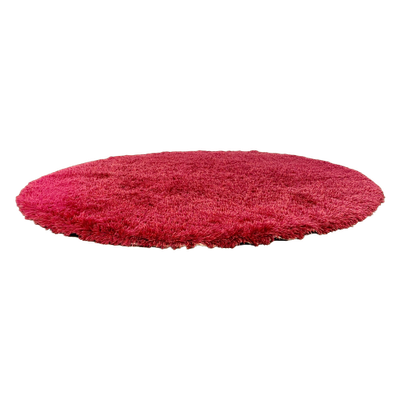 Rond Vintage Space Age Vloerkleed / Tapijt, Rood + Roze, Textiel ...