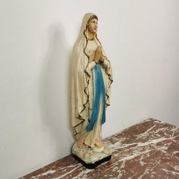 Antiek Heiligenbeeld Van Maria, Beeld In Gips | Beeldje | Reliving