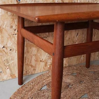 Vintage Deens Design Tafeltje, Grete Jalk, Glostrup, Teak | Bijzettafel ...