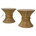Set Van 2 Vintage Side Tables In Wheat Sheaf Shape Mcguire | Salontafel ...