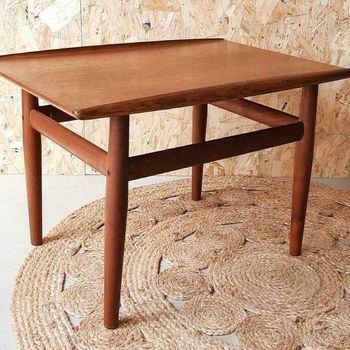 Vintage Deens Design Tafeltje, Grete Jalk, Glostrup, Teak | Bijzettafel ...