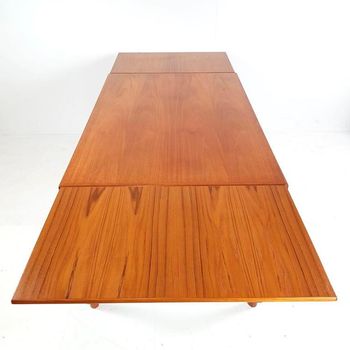 Vintage Teakhouten Deense Eettafel | Uitschuifbaar Tafel | Eettafel ...