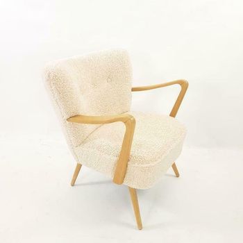 Vintage Cocktail Bankje Teddy Stof | Fauteuiltje | Set Teddy | Bankjes ...