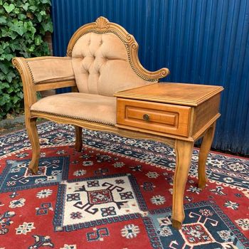 Vintage Barok Hal Bankje / Telefoonbankje Originele Staat | Bankjes ...