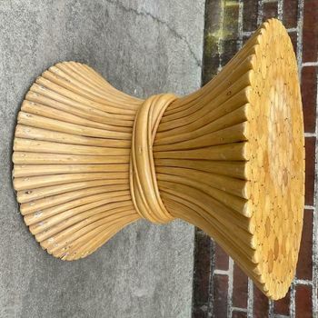 Set Van 2 Vintage Side Tables In Wheat Sheaf Shape Mcguire | Salontafel ...