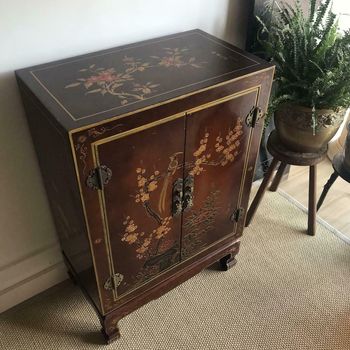 Hand Beschilderde Chinese Kast Vintage | Kast | Vintage | Reliving