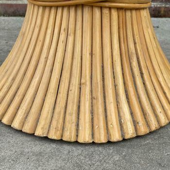 Set Van 2 Vintage Side Tables In Wheat Sheaf Shape Mcguire | Salontafel ...