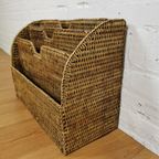 Bekijk Vintage Boho Lectuurbak, Krantenbak, Tijdschriftenrek Rotan op ...