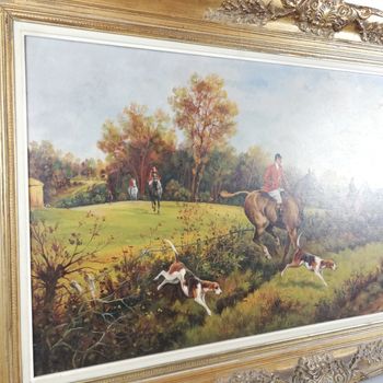 G. Parmentier - Groot Jachttafereel | Schilderij | Reliving