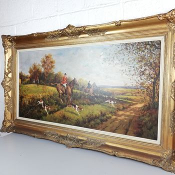 G. Parmentier - Groot Jachttafereel | Schilderij | Reliving