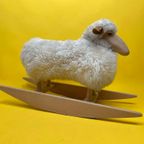 Bekijk Vintage Schaap Peter Hanns Krafft Design Schommelschaap op Reliving