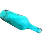 Bekijk Vintage Xl Fles Vaas In Turquoise Glas, Anno Nu op Reliving