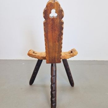 Vintage Japandi Eiken Tripod Driepoot Kruk Stoel '60 Spain | Kerst ...