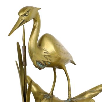 Reiger Messing Beeld Sculptuur Mid Century Modern Vintage Beeldje 29Cm ...