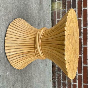 Set Van 2 Vintage Side Tables In Wheat Sheaf Shape Mcguire | Salontafel ...