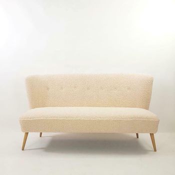 Vintage Cocktail Bankje Teddy Stof | Fauteuiltje | Set Teddy | Bankjes ...