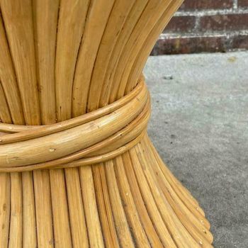 Set Van 2 Vintage Side Tables In Wheat Sheaf Shape Mcguire | Salontafel ...