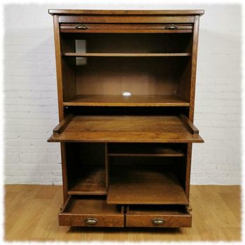 Klassieke Houten Computerkast Met Roldeuren, Werkplek | Kast | Klassiek ...