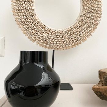 Zwart Glazen Vaasje | Vaas | Reliving