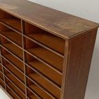 Bekijk Vintage Houten Postsorteer Postvakjes Kast Wandmeubel op Reliving
