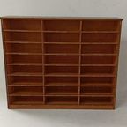 Bekijk Vintage Houten Postsorteer Postvakjes Kast Wandmeubel op Reliving