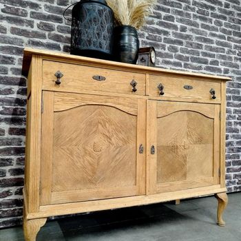Oud Eiken Dressoir Met Queen Anne Pootjes | Dressoir | Klassiek | Reliving