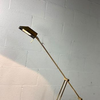 Vintage 'Gouden' Staanlamp /Vloerlamp / Leeslamp | Stalamp | Vintage ...
